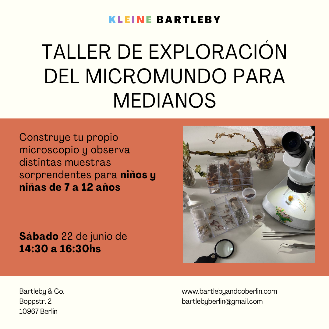 Taller de exploración del micromundo para medianos - Bartleby & Co.