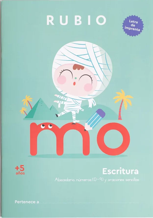 Escritura abecedario y números +5 años - Cuadernos Rubio - Bartleby & Co.